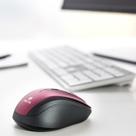 NGS 2.4GHz Wireless Optical Silent Mouse, 5 Buttons + Scroll Wheel ...