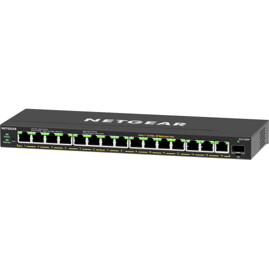 NETGEAR 16-Port High-Power PoE+ Gigabit Ethernet Plus Switch (231W ...