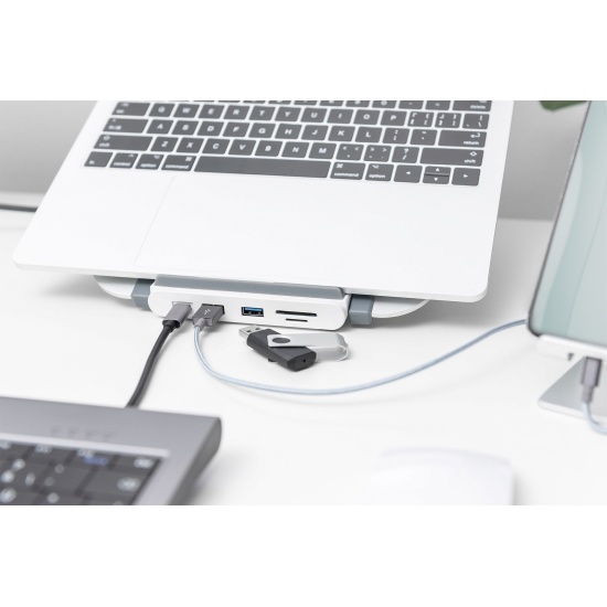 Digitus Variable Notebook Stand with integrated USB-C™ Docking Station ...