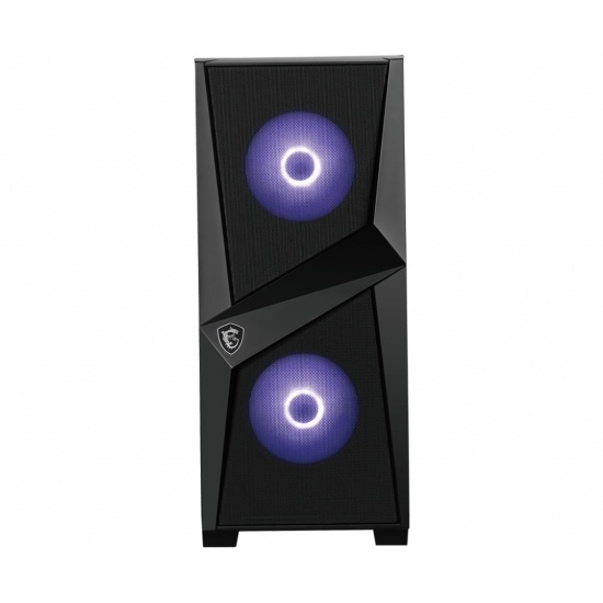 MSI MAG FORGE 100M Mid Tower Gaming Computer Case 'Black, 2x 120mm RGB ...