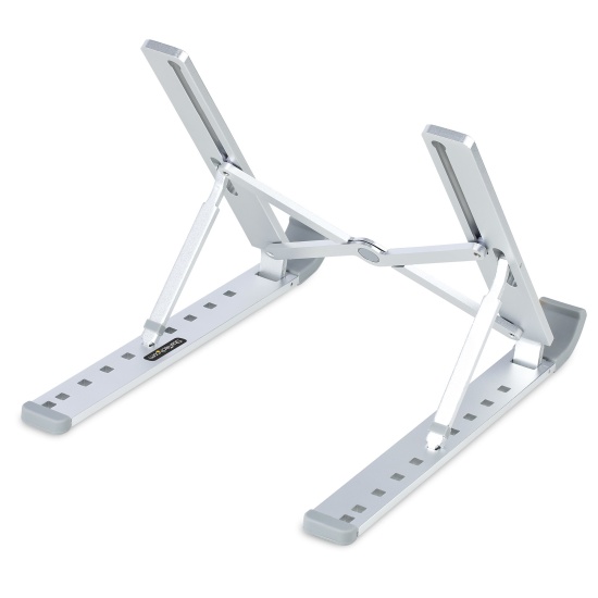 StarTech.com Foldable Laptop Riser Stand, Portable Height Adjustable ...