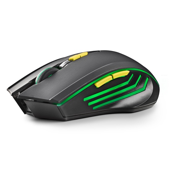 NGS GMX-200, Wireless Gaming Mouse with LED Lights, Black