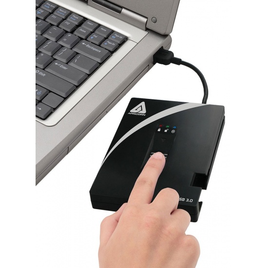 1TB Apricorn Aegis Bio USB3.0 Fingerprint External Hard Drive - Black