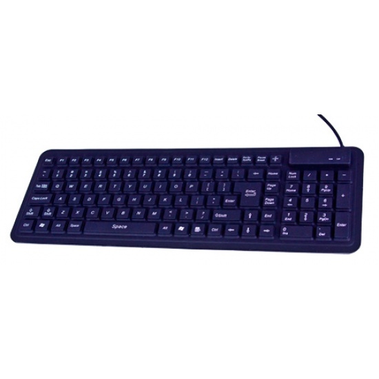 Seal Shield Seal Glow Waterproof USB Keyboard - Black