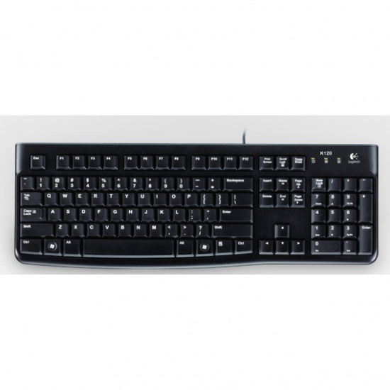 Logitech K120 Business USB QWERTZ Keyboard - Swiss Layout - Black