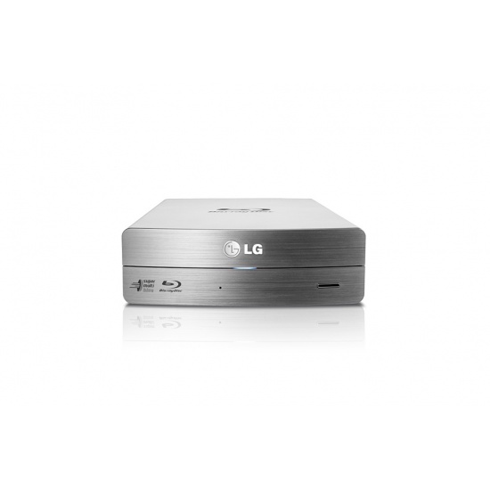 LG External Blu-ray Disc Writer Drive - BE16NU50 - Stainless Steel