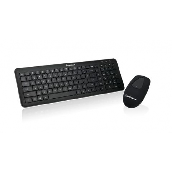 IOGEAR Wireless Keyboard and Touch Mouse Combo 2.4GHz Black - US Layout
