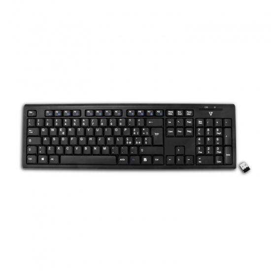 V7 RF Wireless QWERTY Keyboard and Mouse - Italian Layout