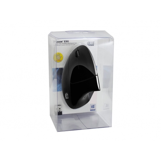 Adesso iMouse E90 Wireless USB Optical Vertical Left-Handed Mouse