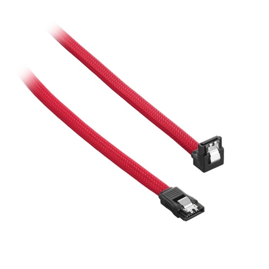 CableMod ModMesh Right Angle SATA 3 Cable - Red - 60cm