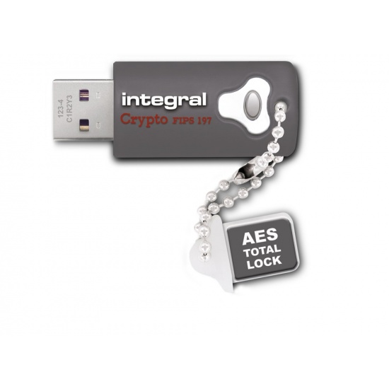 8GB Integral Crypto Drive FIPS 197 Encrypted USB3.0 Flash Drive (AES ...