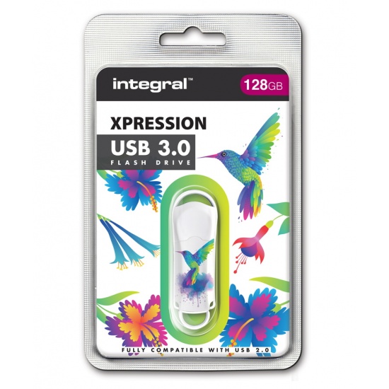 128GB Integral Xpression USB 3.0 Flash Drive Hummingbird
