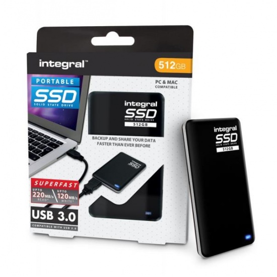 512GB Integral USB3.0 Portable SSD External Storage Drive