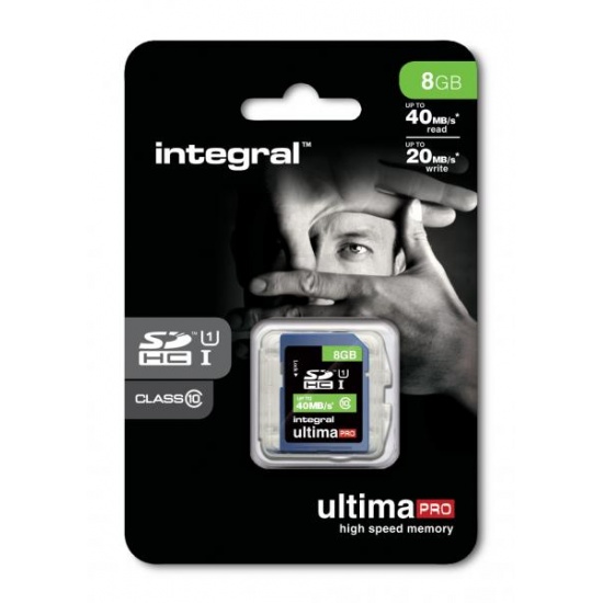 8GB Integral Ultima Pro SDHC CL10 High-Speed memory card 40MB/sec