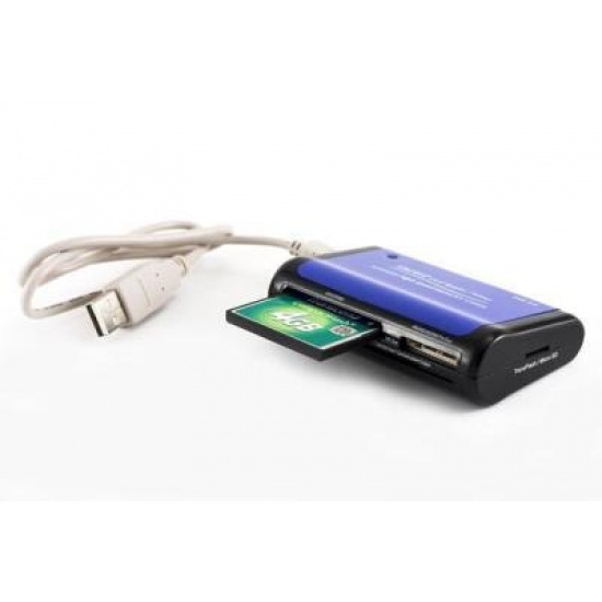 NEON 58-in-1 High-Speed USB2.0 Card Reader (Blue/Black)