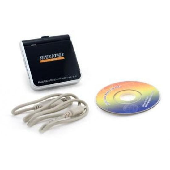 NEON All-in-one USB2.0 Card Reader + SIM card reader Black/Silver