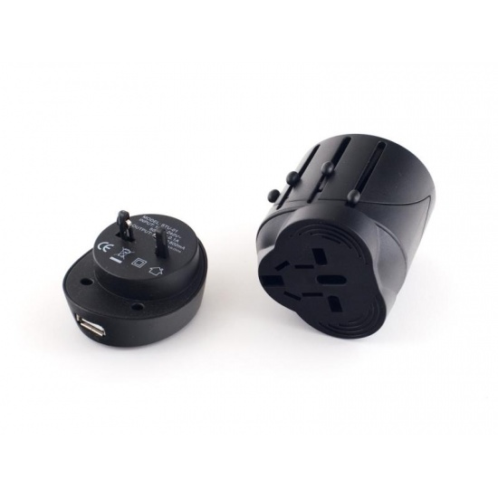 NEON Universal Worldwide Travel Adapter Universal + USB port