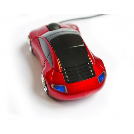 Optical USB Mouse Black/Red Racing Car Design Dual-button with LED ...