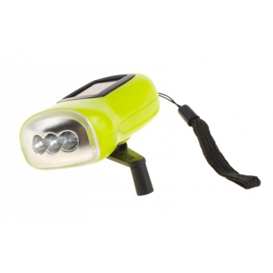 Wind Up LED Torch with Solar Panel