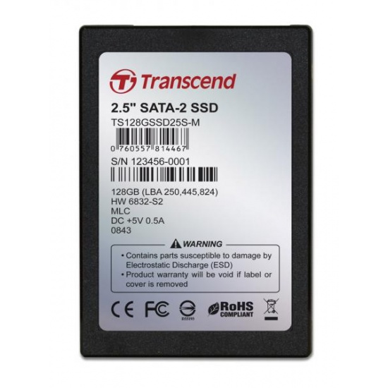128GB Transcend 2.5" SATA Internal SSD Solid State Disk (MLC Flash)