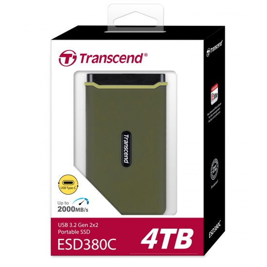4TB Transcend ESD380C Rugged Portable SSD USB3.2 Type-C