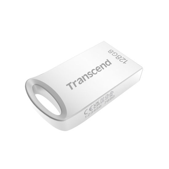 128GB Transcend JetFlash 710S Silver Metallic USB3.1 Flash Drive