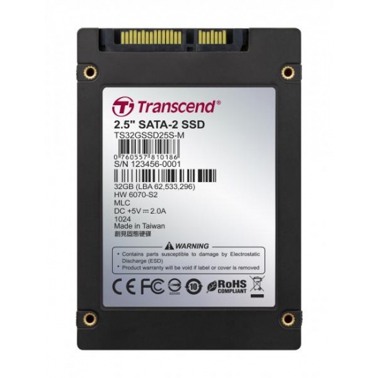 32GB Transcend 2.5" SSD SATA Solid State Disk desktop upgrade kit
