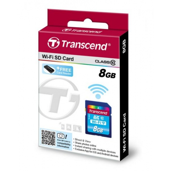 8GB Transcend Wi-Fi SD card SDHC CL10