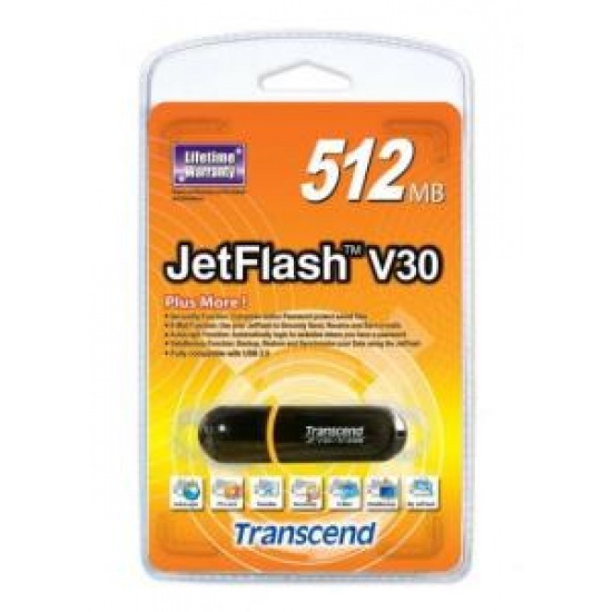 512Mb Transcend JetFlash V30 USB2.0 Hi-Speed Flash Drive