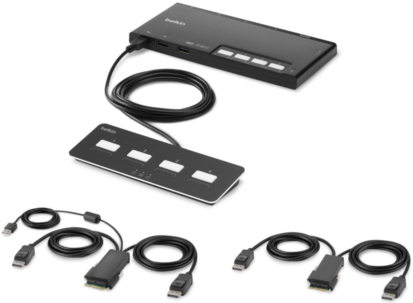 Belkin Modular Secure Dual Head 4 Port KVM Switch