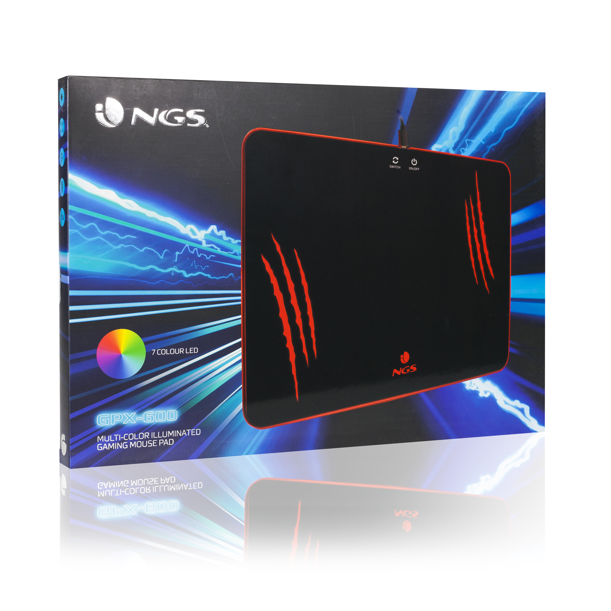 NGS Multi-color Illuminated Gaming Mouse Pad