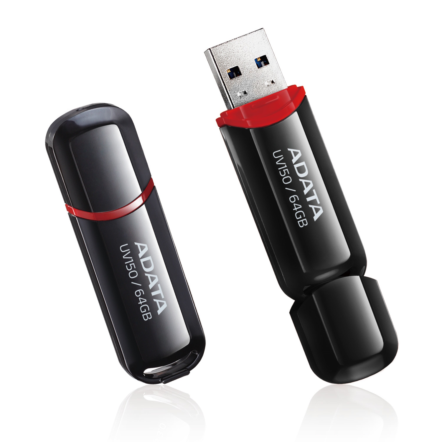 64GB AData UV150 USB3.2 Flash Drive - Black/Red