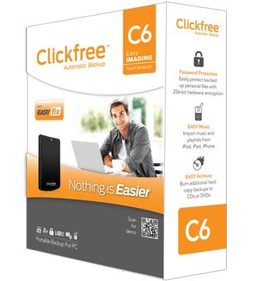 1TB Clickfree C6 Total Computer Backup Drive - USB3.0 Portable Edition
