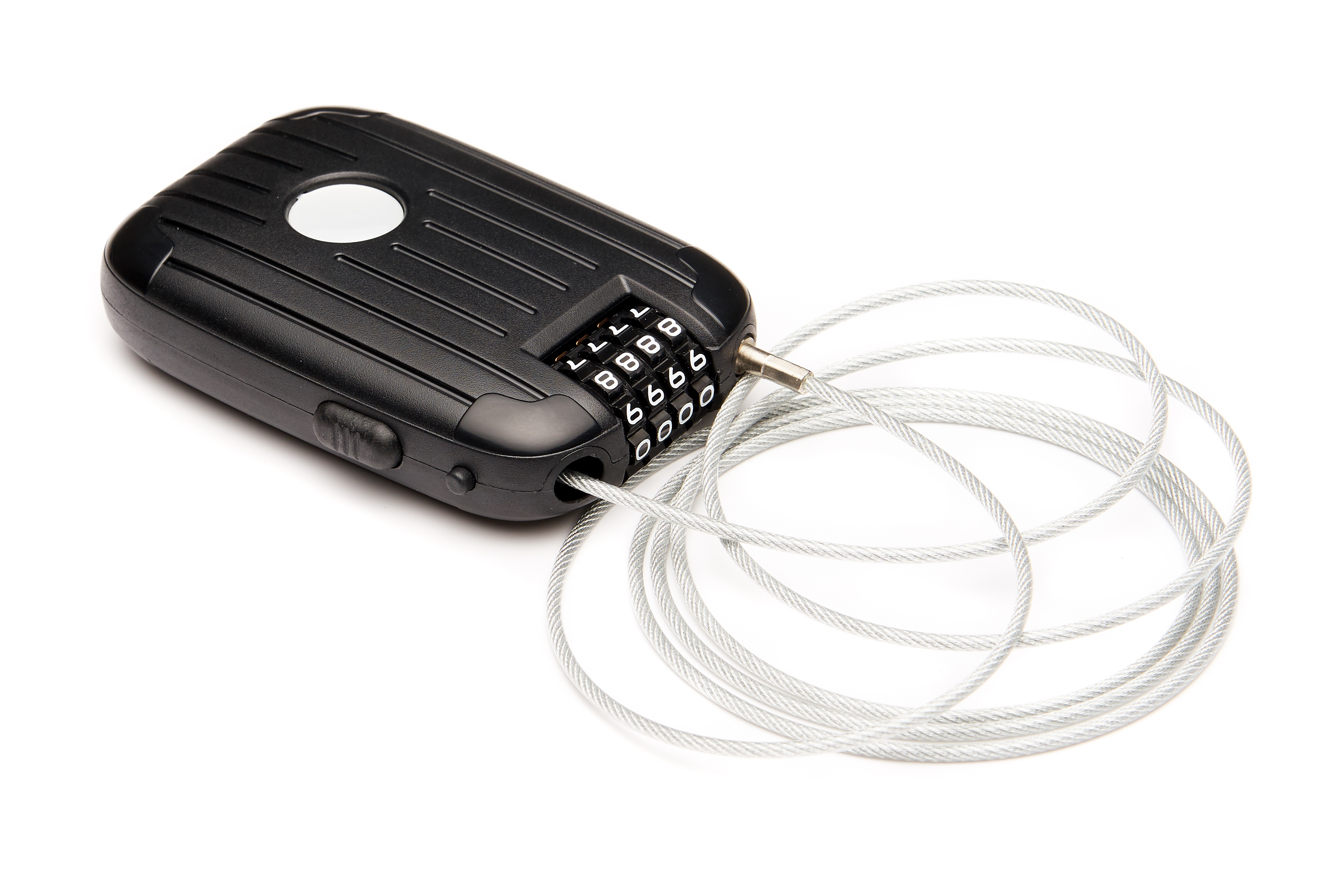 EyezOff Retractable Cable Combination Lock with 4-Dial Lock 53-inch ...