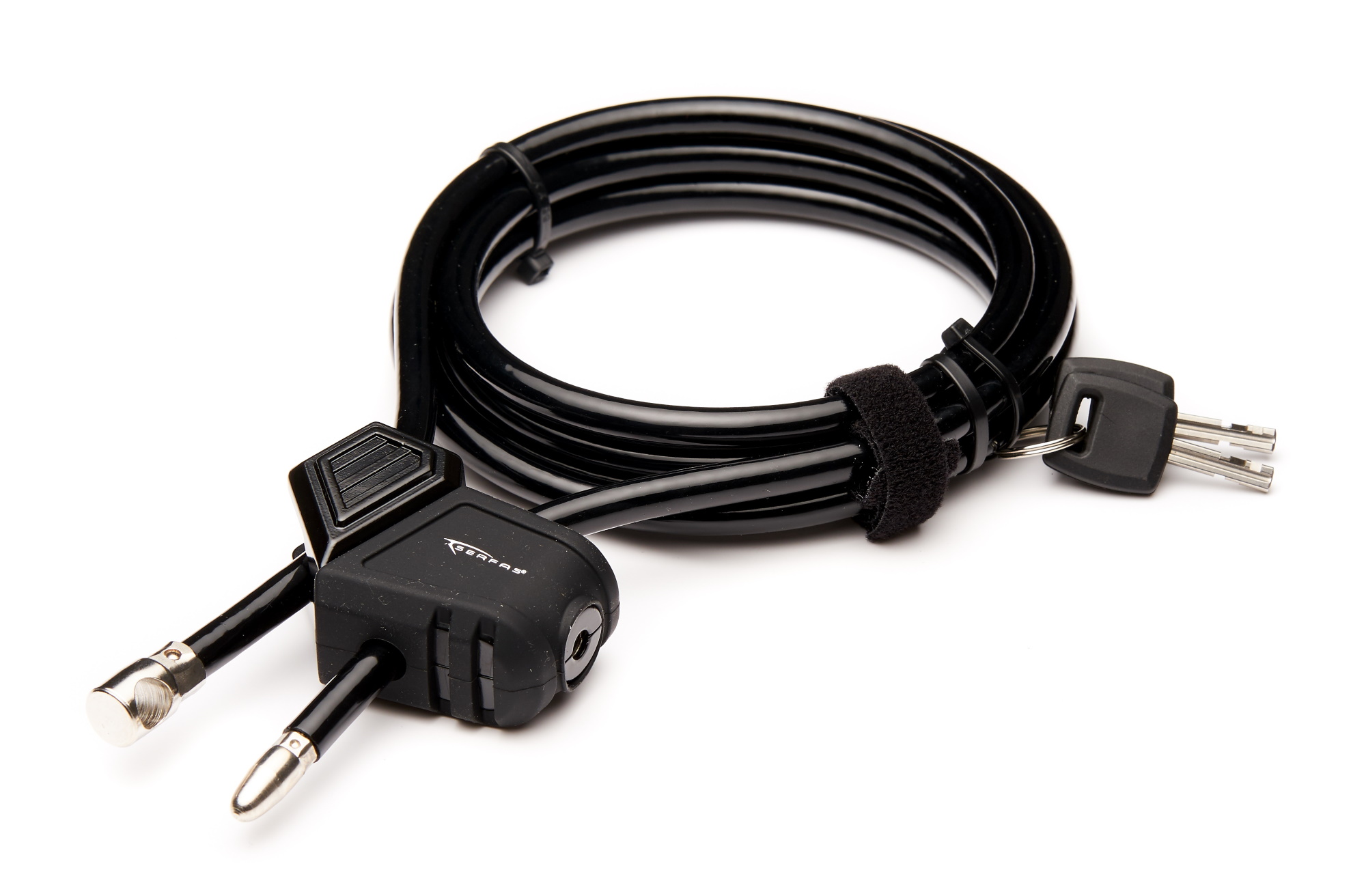 EyezOff Adjustable Cable Lock, Double-Loop Function, 2 Keys, 8mm x ...