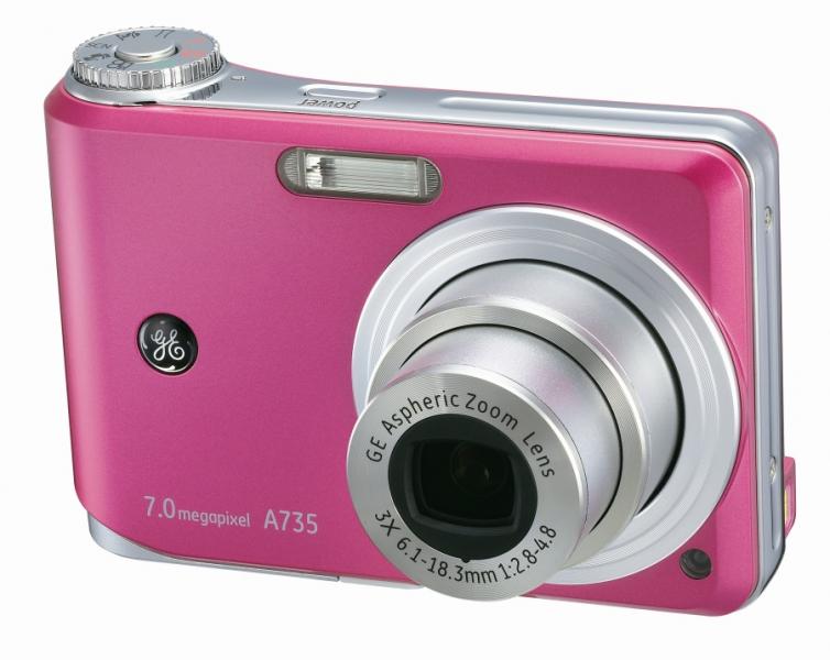 GE A735 7.0 Megapixel Digital Camera (w/ Panorama Function) Pink