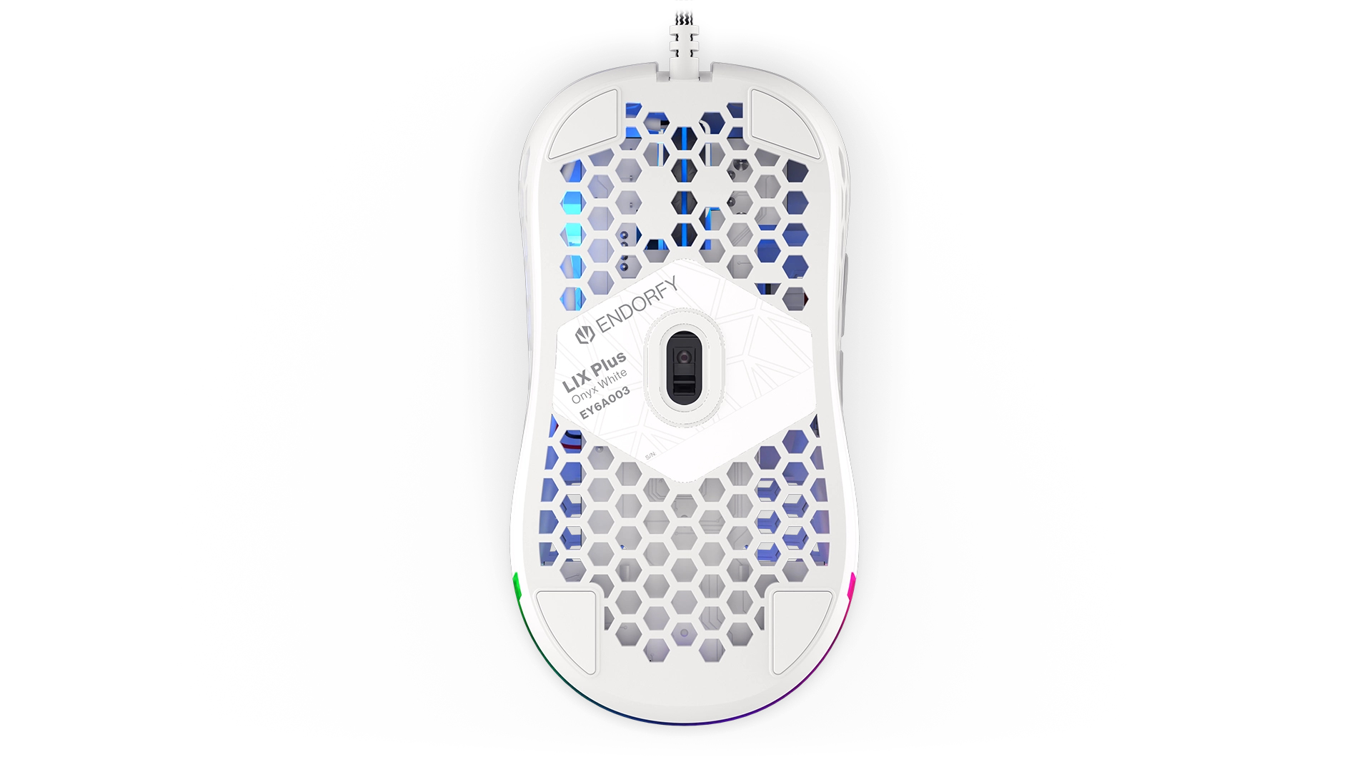 ENDORFY LIX Plus Onyx White mouse Right-hand USB Type-C Optical 19000 DPI
