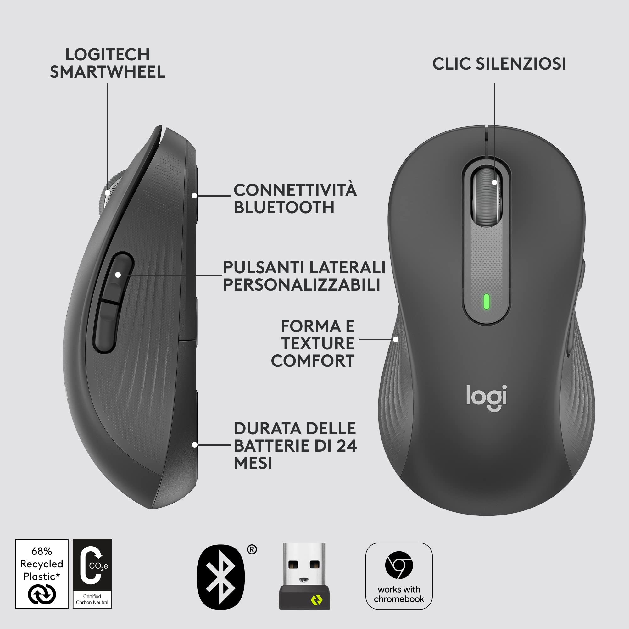 Logitech Signature M650 L Wireless Mouse
