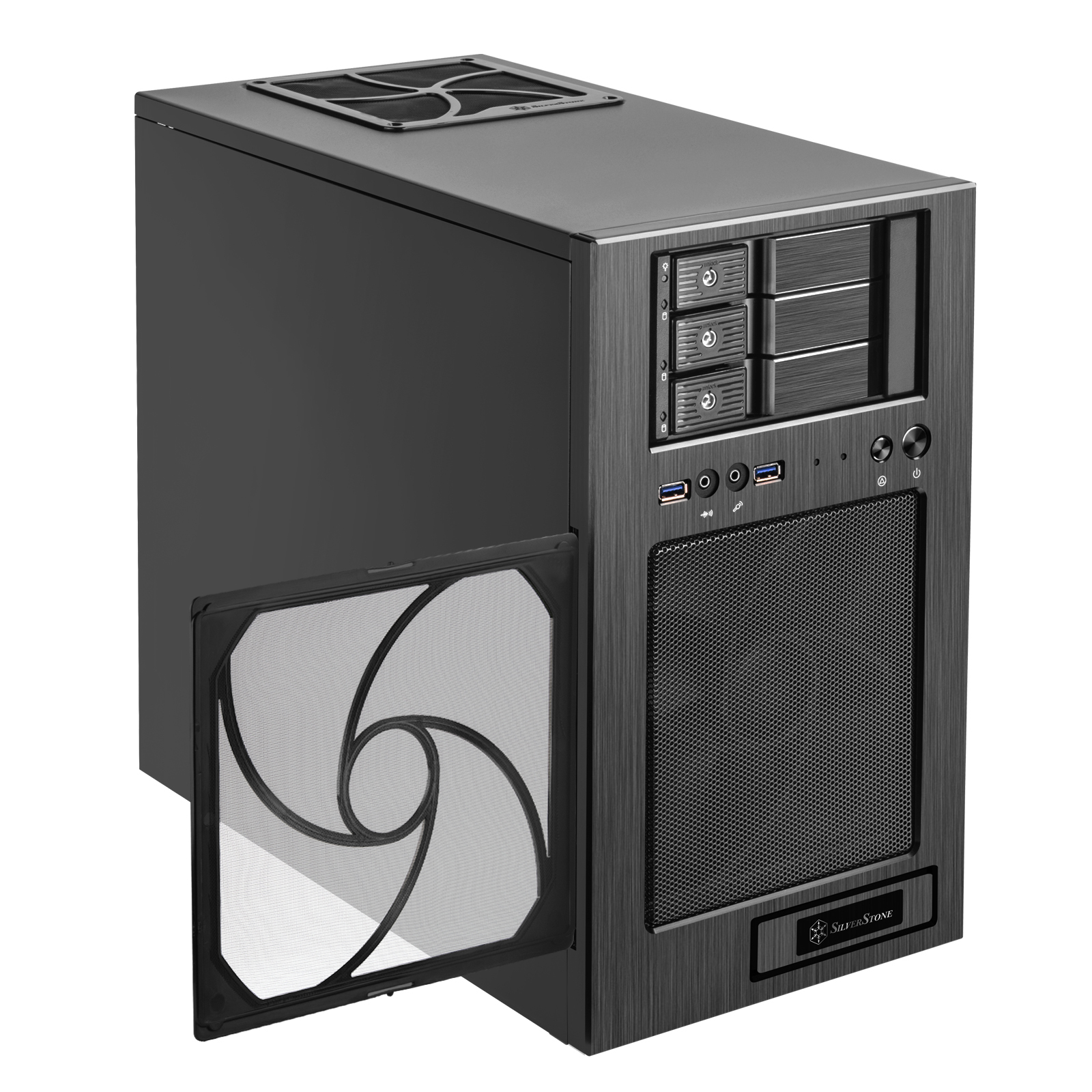 Silverstone Cs330 Tower Black