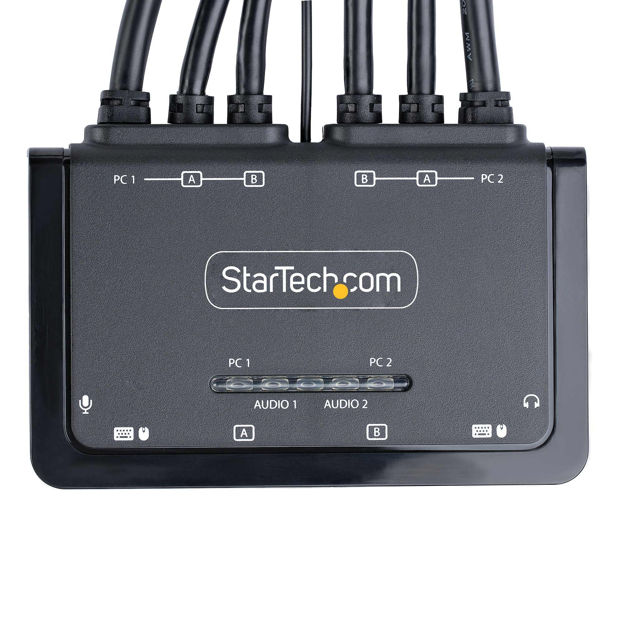StarTech.com 2-Port Dual-Monitor DisplayPort Cable KVM Switch, 4K 60Hz ...