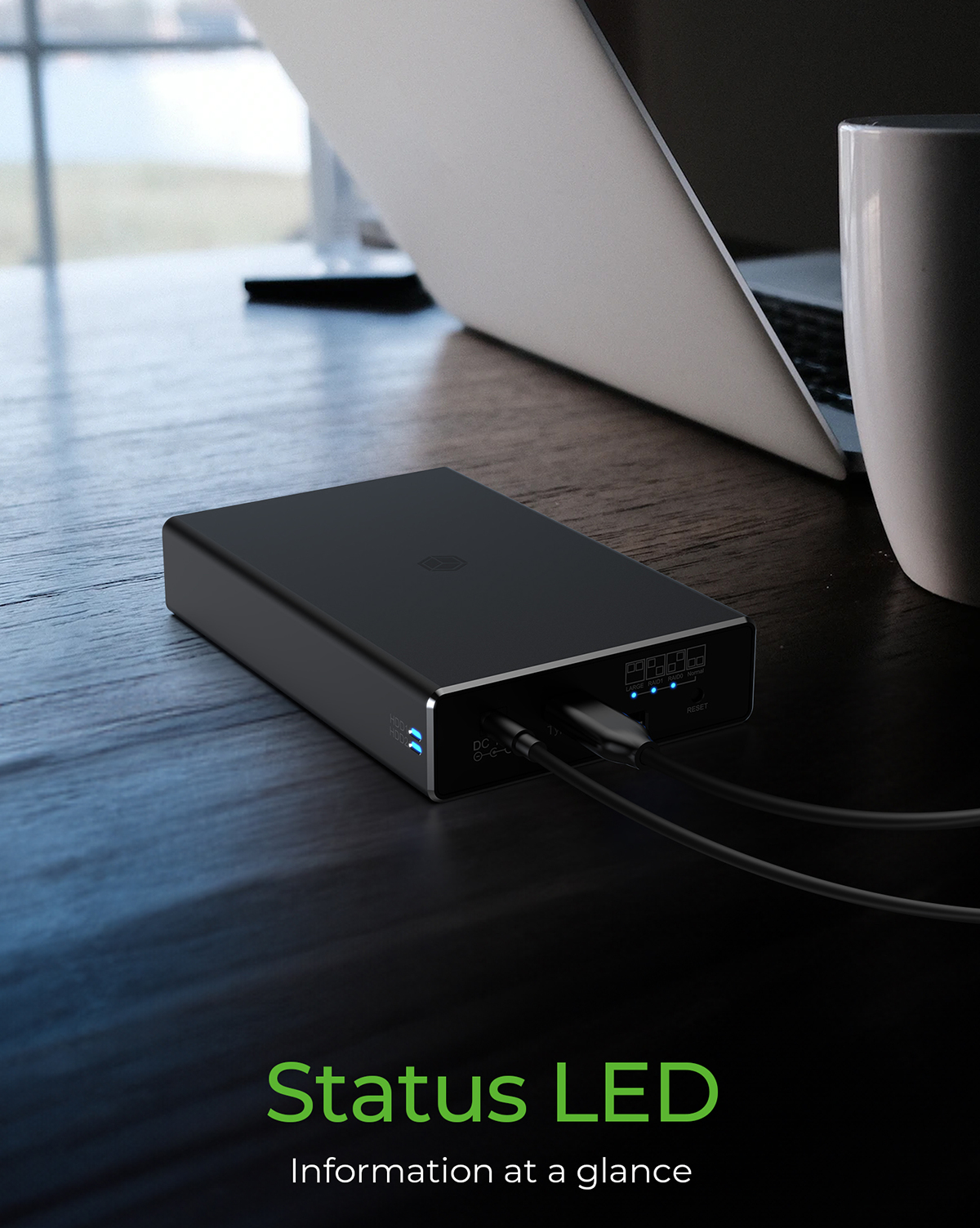 ICY BOX RAID enclosure for 2x HDD/SSD USB 3.2 Gen 2 Type-C® / Type-A ...