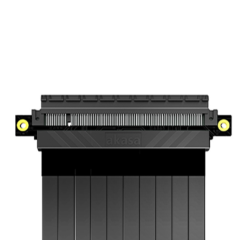Akasa RISER BLACK XL, Premium PCIe 3.0 x 16 Riser cable,100CM 180° PCIe ...