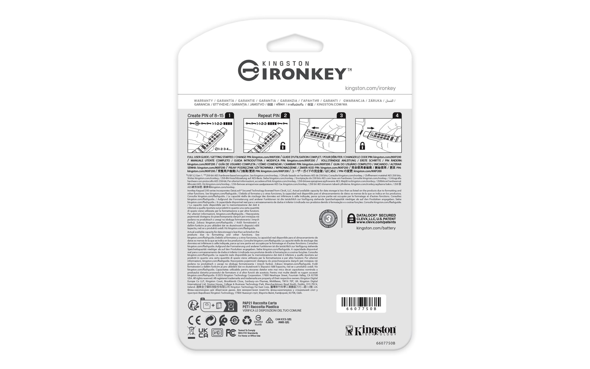 Kingston Technology IronKey 128GB USB-C Keypad 200C, FIPS 140-3 Lvl 3 ...