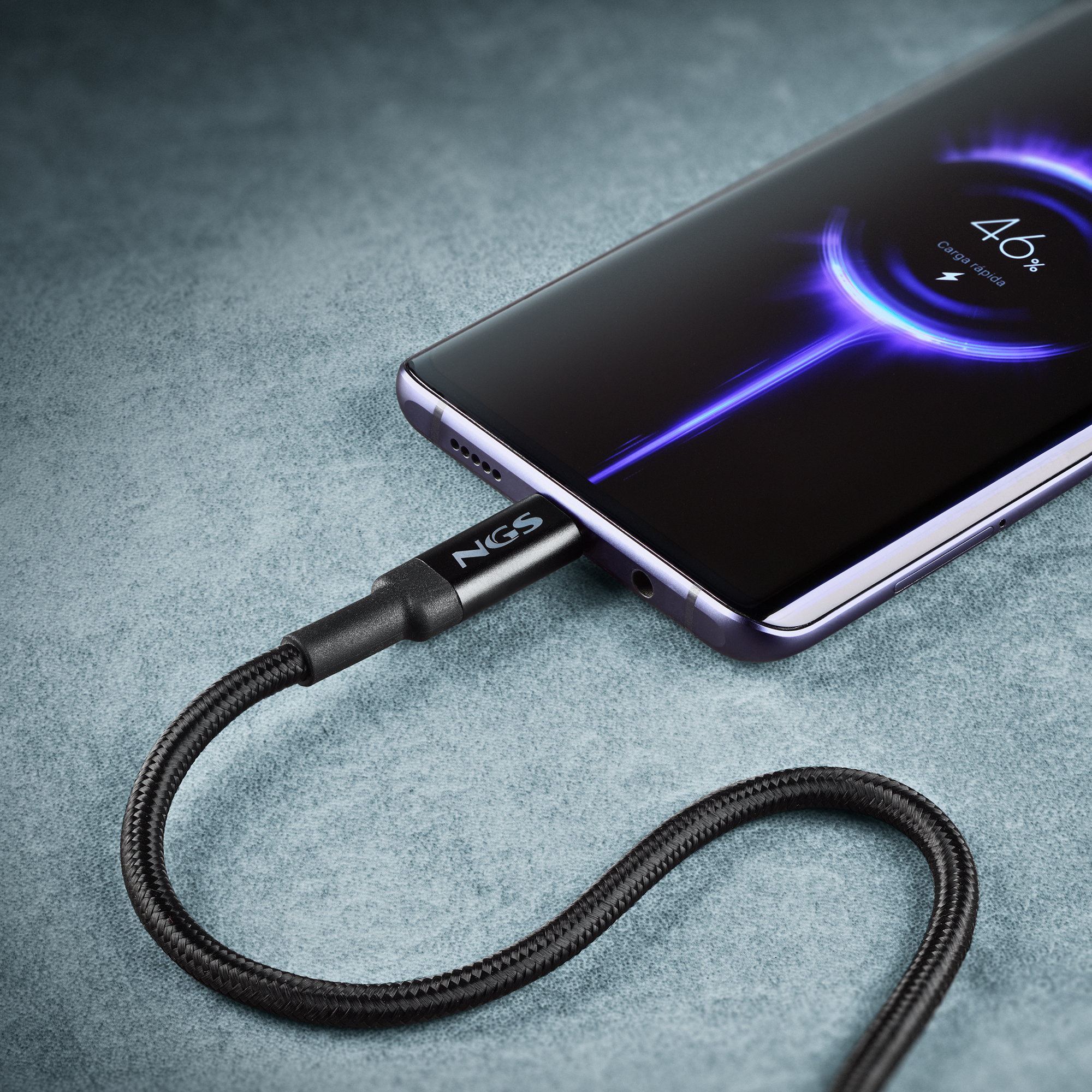 NGS Knot 100W USB-C Charging cable, 2 meters, Black