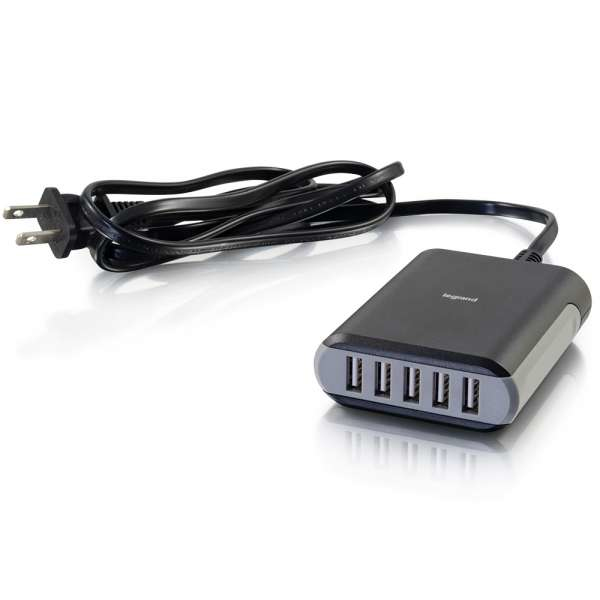 C2G 5-Port AC to USB Power Adapter - Black