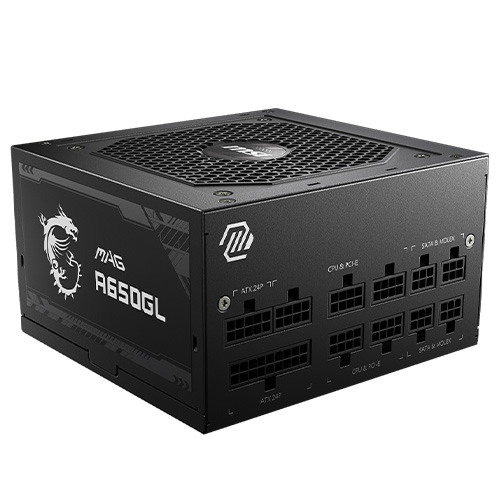 MSI 650W ATX Fully Modular Power Supply - Black