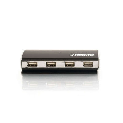 C2G 7-Port USB2.0 Aluminum Hub - Black, Silver