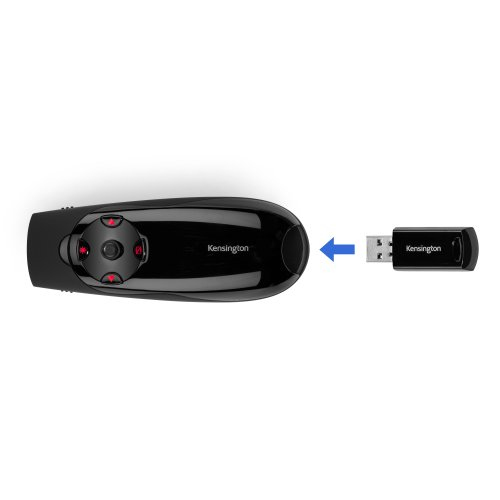 Kensington Presentation Remote Control With Red Laser Presenter - Black