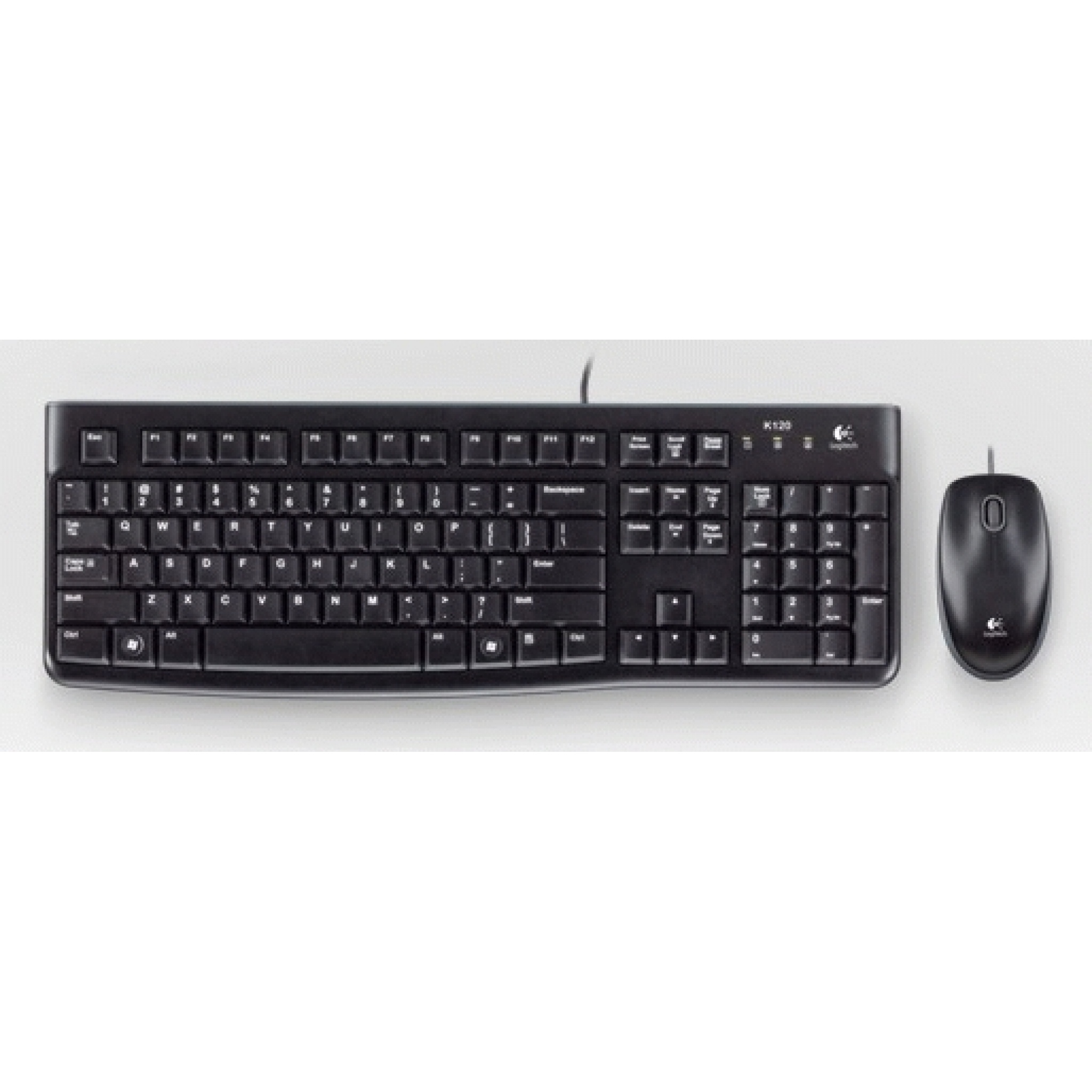 Logitech MK120 USB QWERTZ Black Keyboard - Swiss Layout