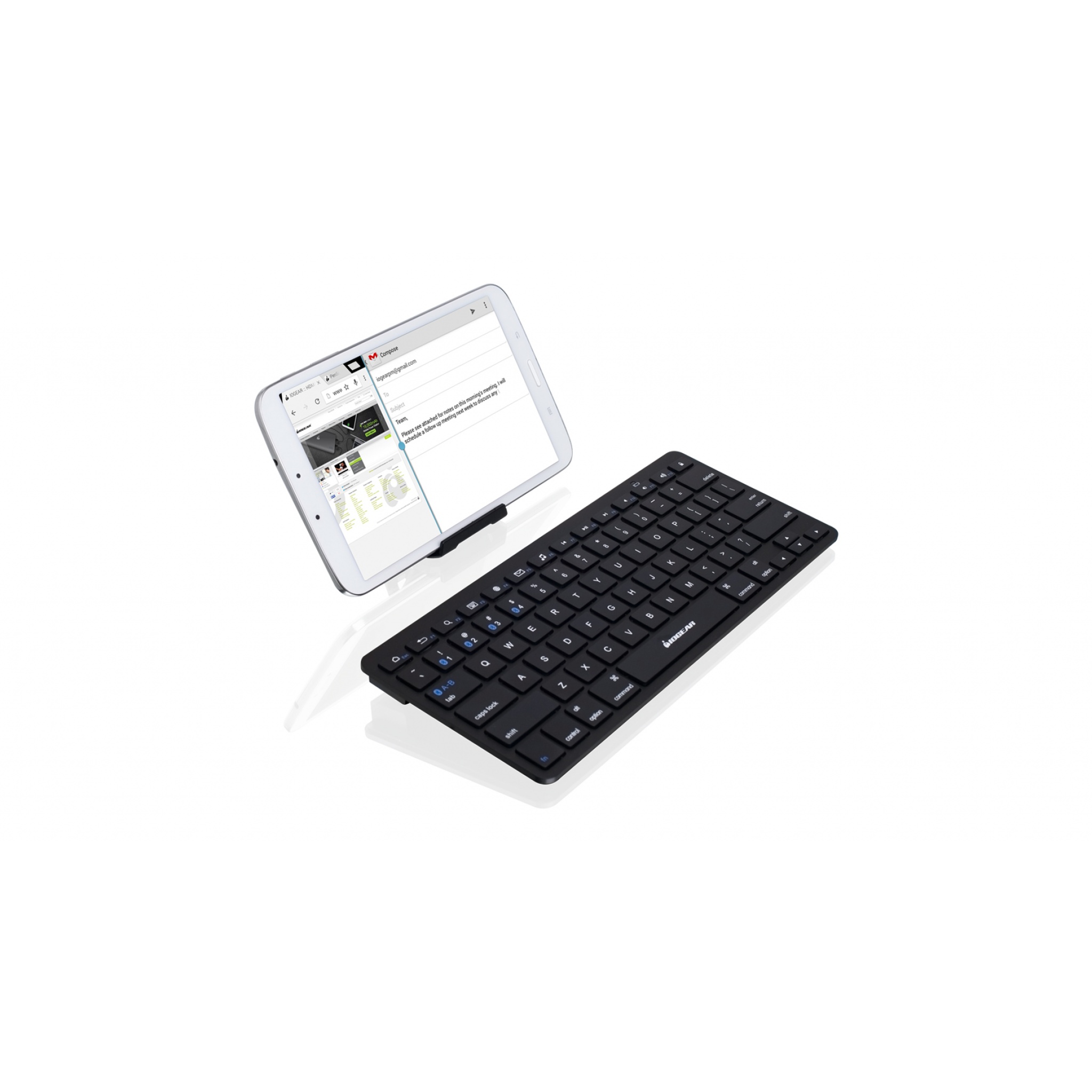 Iogear Slim Multi-Link Bluetooth Keyboard - Black